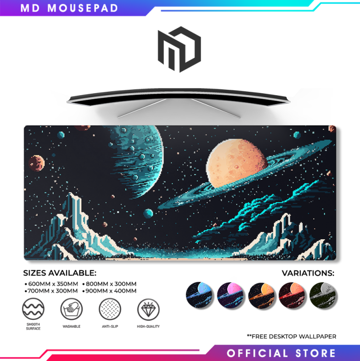 MD Mousepad | Space Bit | Extended Mousepad | Large Gaming Mousepad | Long Mouse pad Deskmat ...