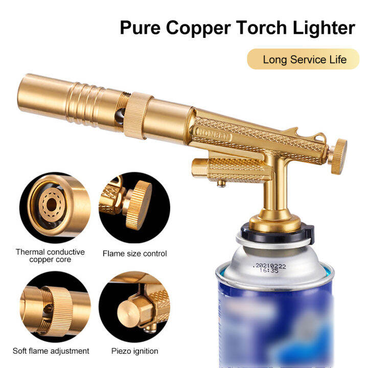 MC Hot Sale Butane Torch Kitchen Blow Lighter Copper Torch Lighter with ...