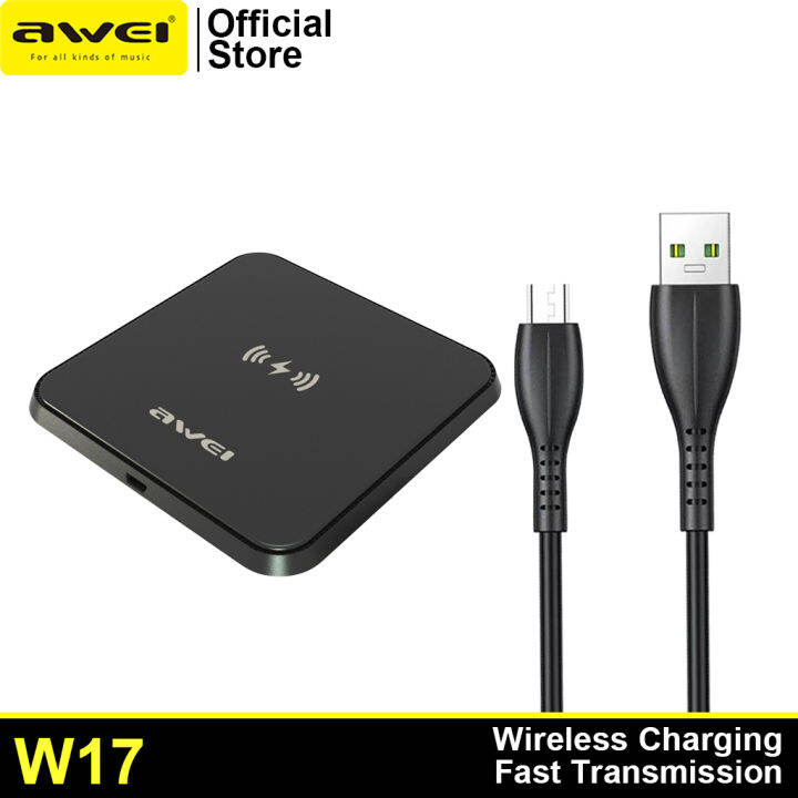 Awei W17 Fast Transmission Wireless Charger with 1m Micro USB Cable ...