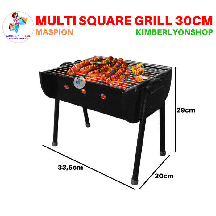 Alat Bakar BBQ Panggangan Portable Multi Square Grill 30 cm Maspion ...