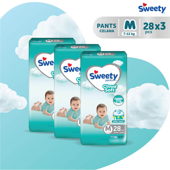 Sweety Cloud Soft M 3 x 28's | Lazada Indonesia
