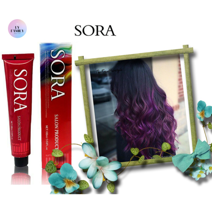 Violet Hair Color Dye Sora Hair Color Dye | Lazada PH