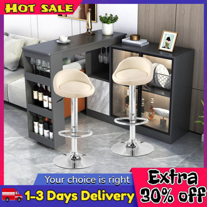 2 Pcs Bar Stool Chair Lifestyle Person Air Lift Adjustable High Chair ...