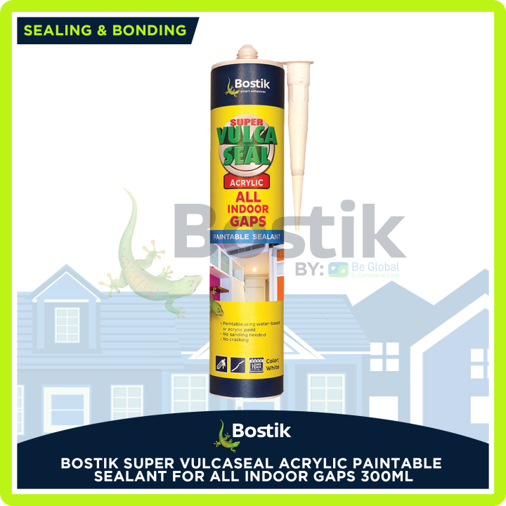 BOSTIK Super Vulcaseal Acrylic Sealant for All Indoor Gaps, 300ml ...