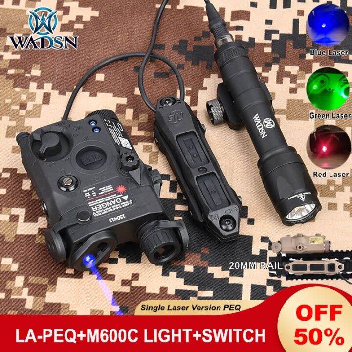 WADSN PEQ-15 Red Green Blue Dot Single Laser LA-5B PEQ15 Light M600C ...