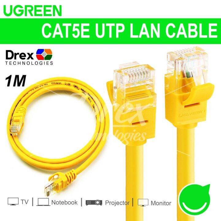 1M UGREEN 1M Cat5e UTP Ethernet Cable 1 Meter Yellow | Lazada PH