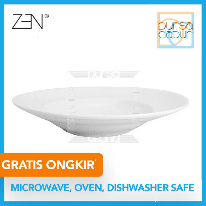 Zen Porcelains Essential Rim Pasta Plate Large 28 cm (PS-28) / Piring ...