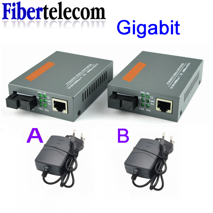 HTB-GS-03 Gigabit Fiber Optical Media Converter 1000Mbps Single Mode Single Fiber SC Port ...