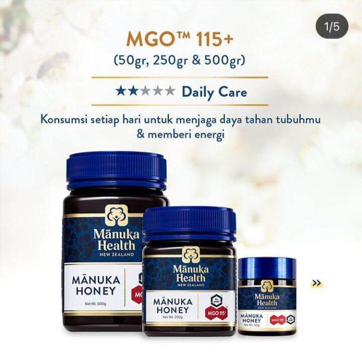 MANUKA HEALTH MADU MANUKA HONEY MGO 115 ISI 500GR | Lazada Indonesia