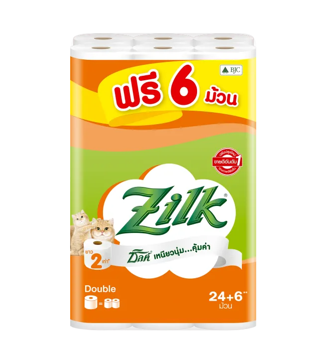 Zilk ซิลค์ ดับเบิ้ลโรล ยาว 2 เท่า 24+6 ม้วน | Lazada.co.th