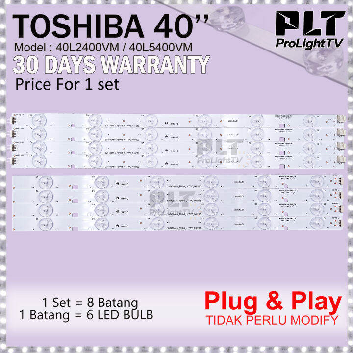 Toshiba 40" inch 40L2400VM 40L5400VM LED TV backlight / lampu TV 40L2400 40L5400 | Lazada