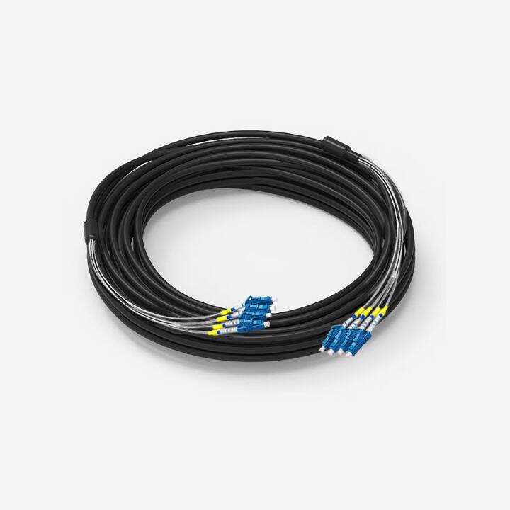 LC to LC Armored 4 core 9/125 OS1 OS2 LSZGH SM Fiber Optic Cable Jumper ...