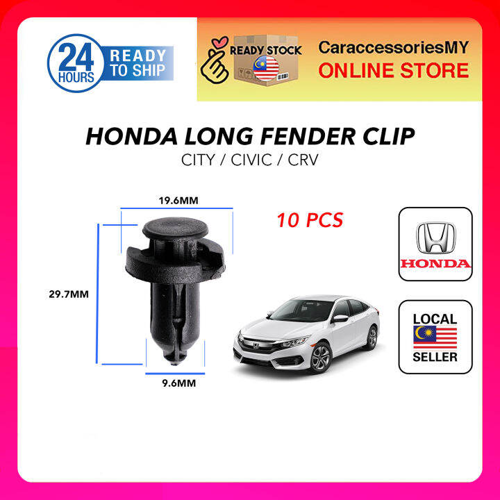 Honda city civic accord bonnet / fender clip long 10 pcs OEM bumper ...