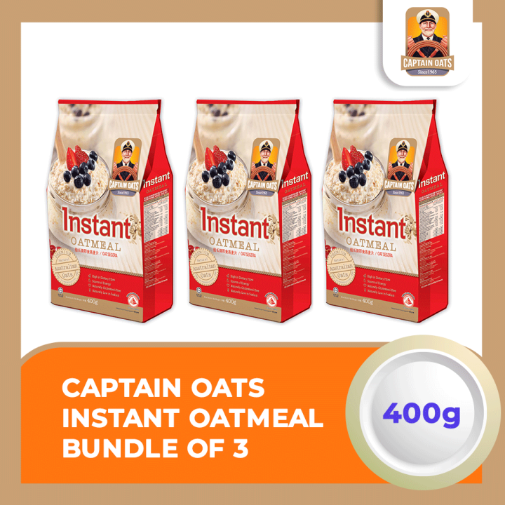 Captain Oats Instant Oatmeals 400g - Bundle of 3 | Lazada PH