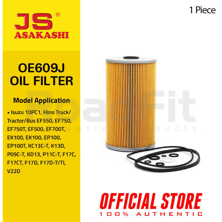 JS Oil Filter OE609J for Isuzu 10PC1, Hino Truck, Tractor, Bus EF550 ...