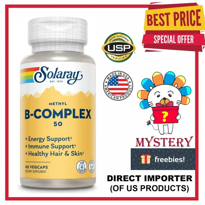 Solaray Methyl B-Complex 50mg | 60 VegCaps | Lazada PH