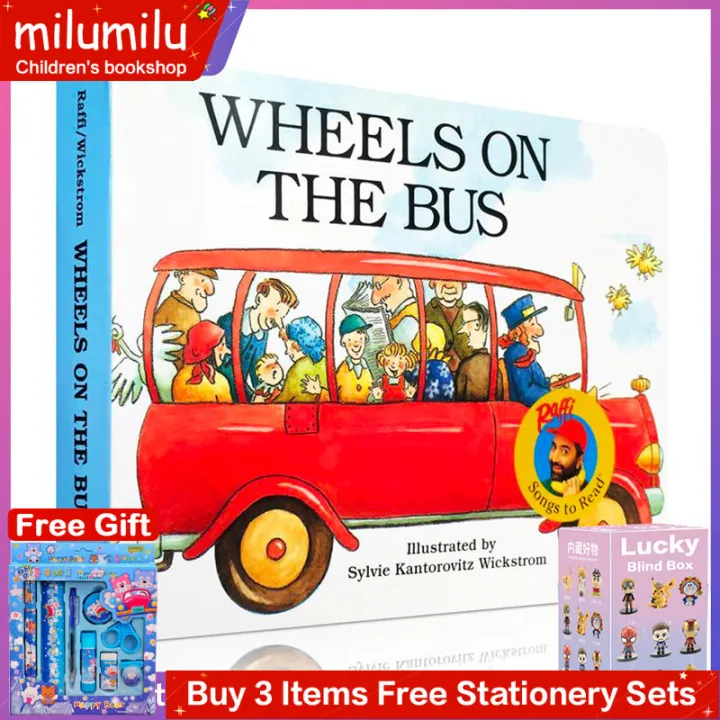 milu Original Children Popular Books wheels on the bus Raffi Board book ...