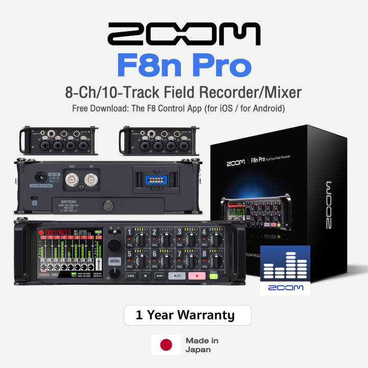 Zoom® F8n Pro Filed Recorder / Mixer เครื่องบันทึกเสียง มิกเซอร์ ภาคสนาม 8 Channel / 10 Track ...