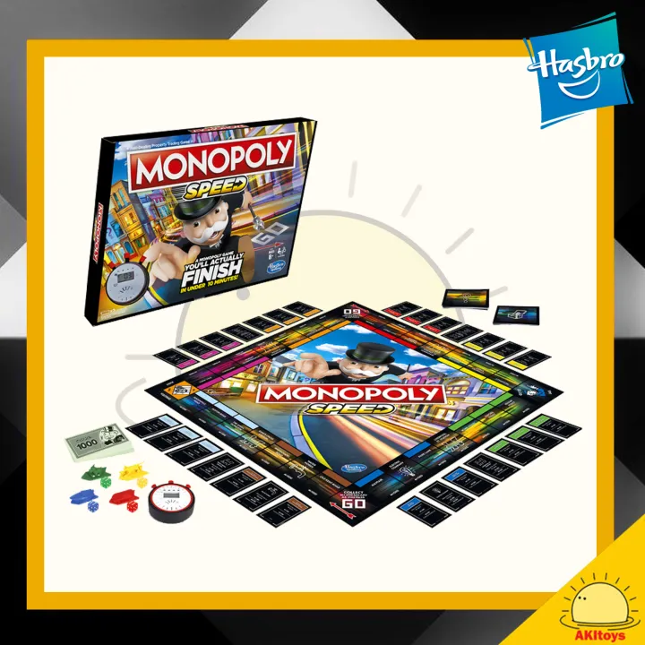 Monopoly Speed : Fast Dealing Property Trading Game 2-4 Players Hasbro ...