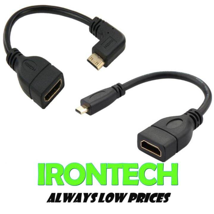 High Quality 90 Degree Mini hdmi Micro hdmi male to HDMI female cable ...