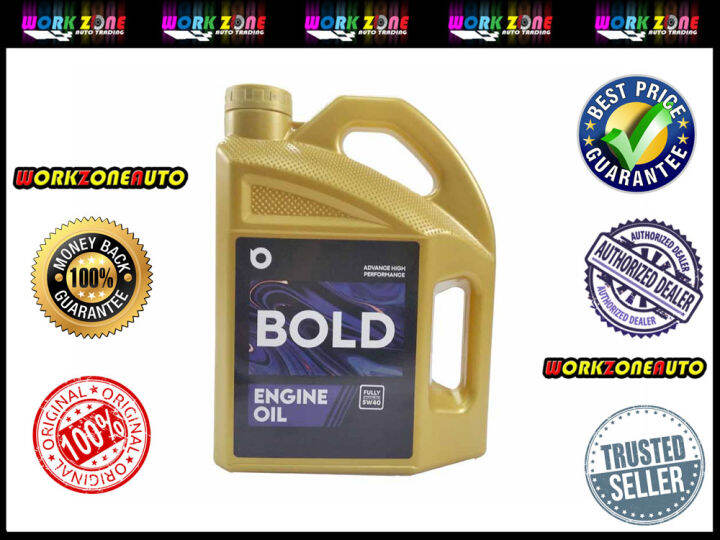 Bold 5w40 4L Fully Synthetic SN Engine Oil Car Lubricant 5w-40 Minyak ...