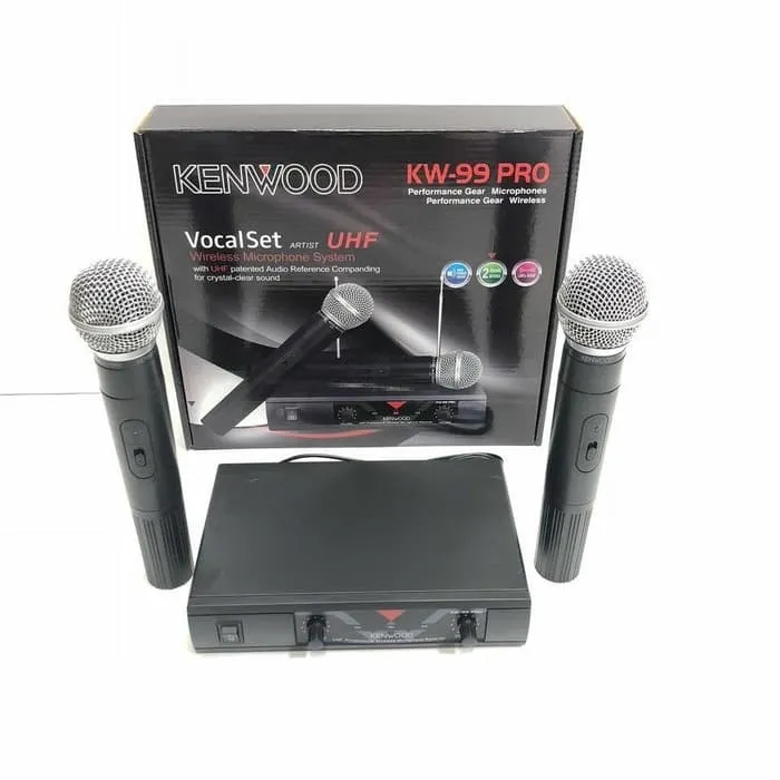 Kenwood Mic/mikrophone Double Wireless Kenwood KW 99 Pro suara joss ...