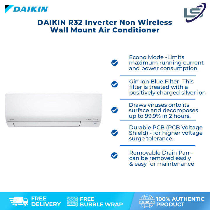 Daikin 2hp R32 Inverter Non Wireless Wall Mount Air Conditioner