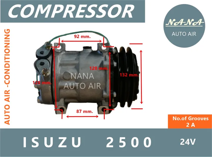 สินค้าคุณภาพ มือ1 COMPRESSOR คอมแอร์ ISUZU 2500 24V คอมเพลสเซอร์แอร์ ...
