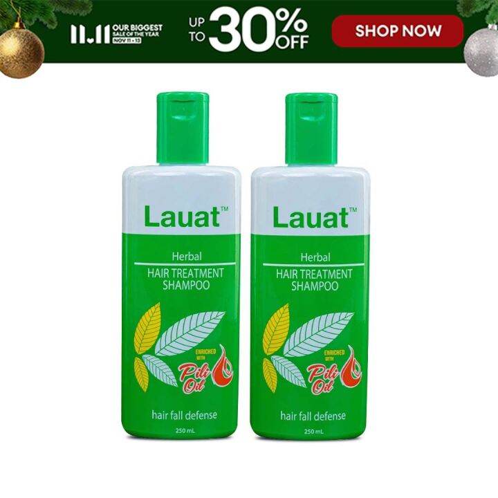 Lauat Shampoo Enriched With Pili Oil 250ml (2 Bottles) | Lazada PH