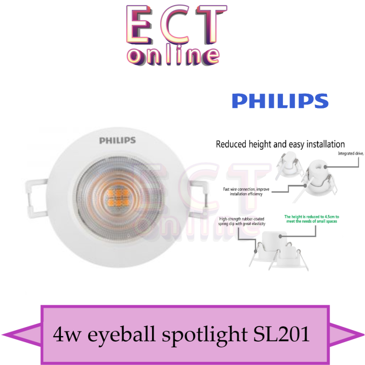 Philips LED Eyeball 4w Recessed Spotlight SL201 SL-201 | Lazada