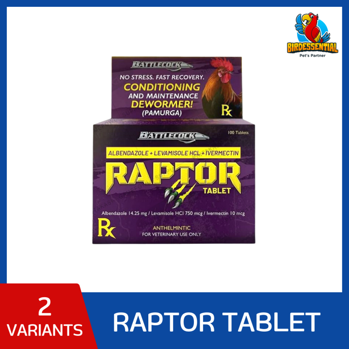 Battlecock Raptor Tablet Dewormer for Gamefowl Chickens (PAMURGA ...