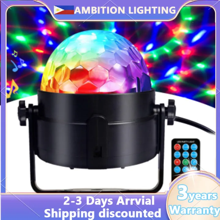 LED Party Lights Remote Control Dj Lighting, RGB Disco Ball LED Stage ...