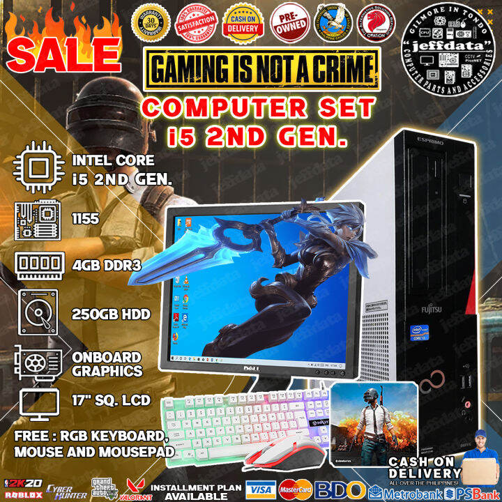 COMPUTER PACKAGE INTEL CORE i5 2ND GEN 4GB 250GB HDD ONBOARD 17SQ WITH ...