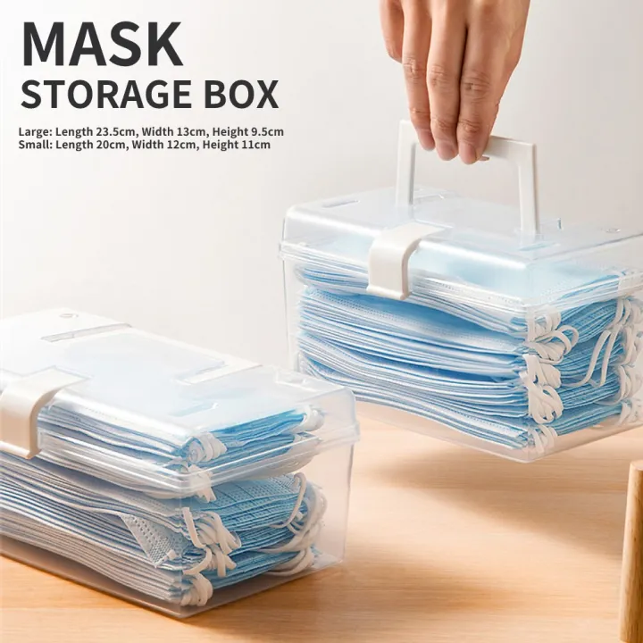 Hourser Masks Storage Box With Lid Sundries Cosmetic Storage case ...