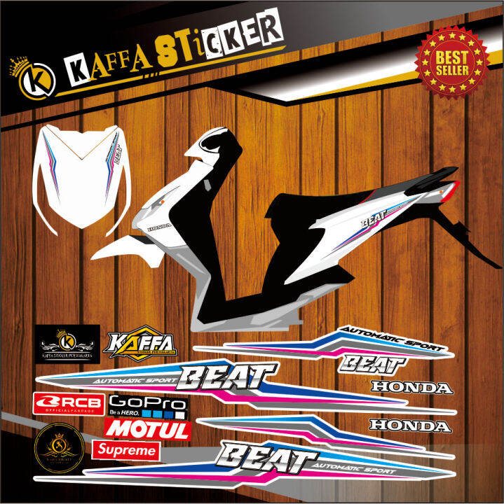Sticker striping variasi beat karbu-stiker lis striping beat karbu ...