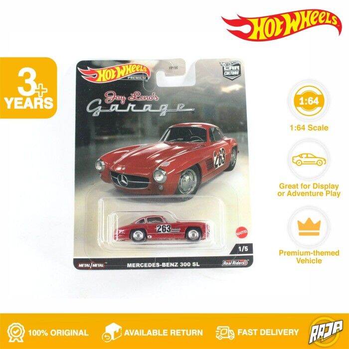 Hot Wheels Premium Jay Leno's Garage Mercedes Benz 300 SL | Lazada Indonesia