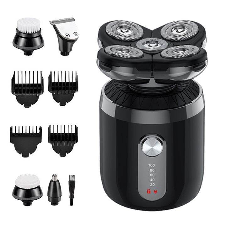 Electric Razor for Men Bald Head Shaver 5 in 1 Nose Hair Beard Trimmer ...