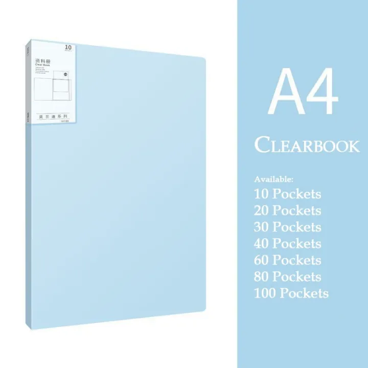Molandi A4 pastel colored clearbook 20 pockets to 40 pages | Lazada PH