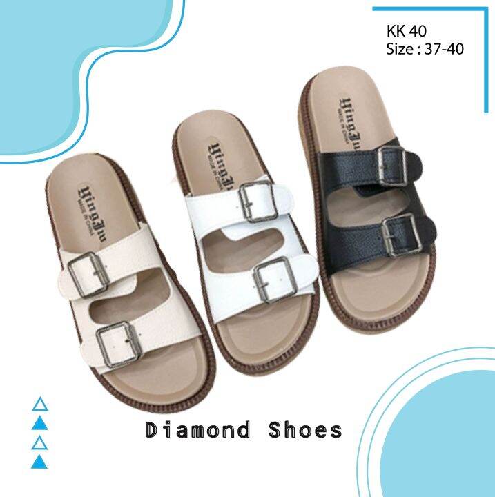 DM COLLECTION-SANDAL SLIP WANITA BAN 2 MOTIF POLOS KK 40 | Lazada Indonesia