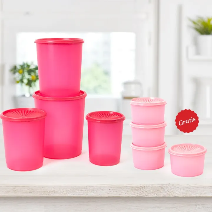 Tupperware Deco Canister Set With gift Mini Deco | Lazada Indonesia