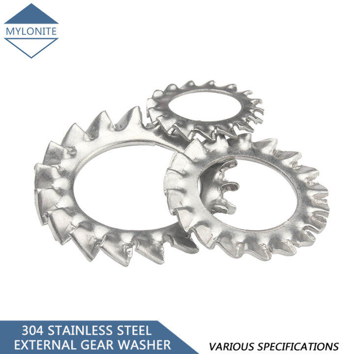 M3 M4 M5 M6 M8 M10 M12 304 Stainless Steel External Toothed Serrated ...