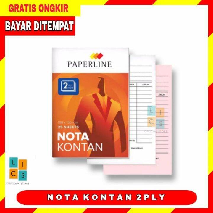 Buku Nota Kontan Paperline 2Ply Bon Rangkap 2 Nota PPL B2 | Lazada ...