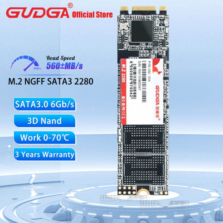 GUDGA M.2 NGFF SATA ssd m2 ssd 1tb 2tb 256GB 512GB ssd sata Internal Hard Drives Disk Solid ...