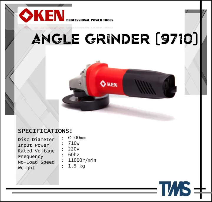 KEN Angle Grinder 4" (100MM) 710Watts [Model: 9710] | Lazada PH