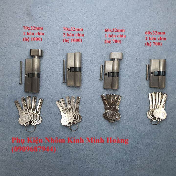 Ruôt khóa - tim khóa 6 phân (60x32mm), 7 phân (70x32mm) lõi đồng, chìa ...