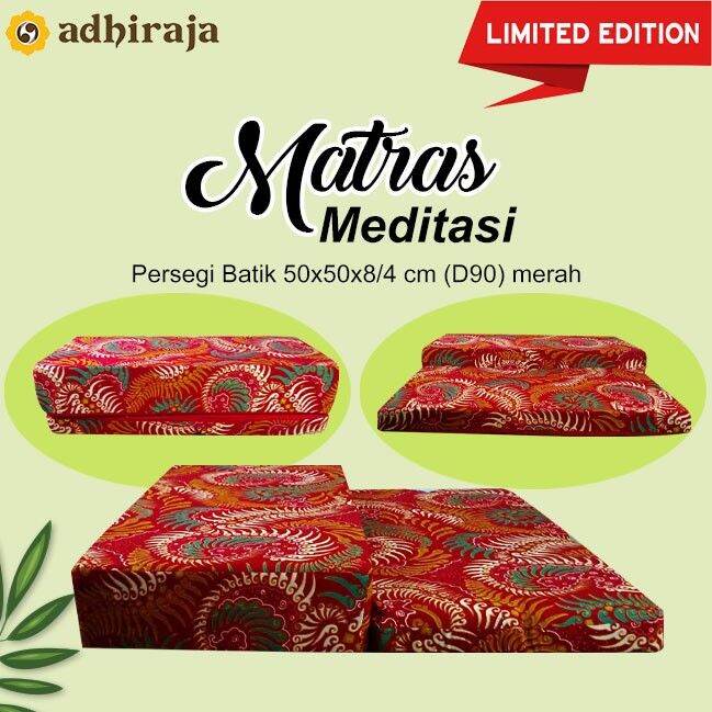 Matras/Alas/Bantal Meditasi Duduk Lipat Persegi Batik Merah LIMITED ...