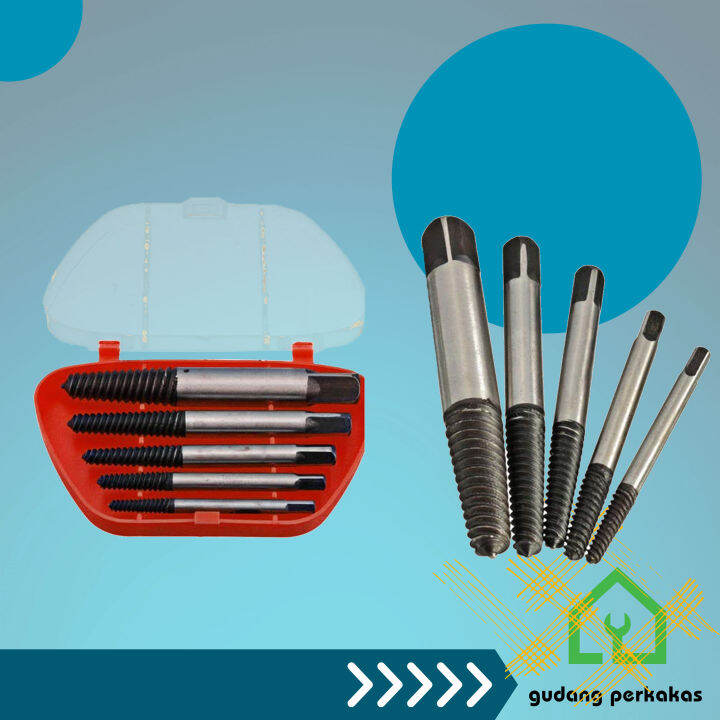 Tap Balik Set Screw Extractor 5 Pcs | Lazada Indonesia