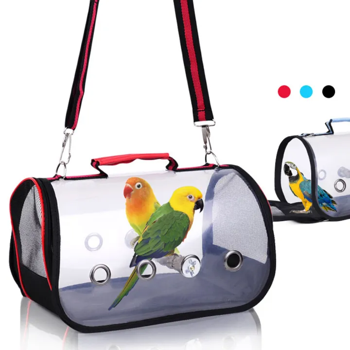 Pet Parrot Carrier Bird Travel Outdoor Bag Space Capsule Transparent ...