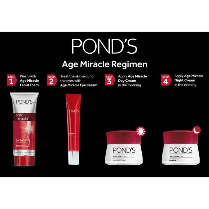 Ponds Age Miracle Anti Aging Day Cream 10g With 24 Hour Non Stop Anti ...