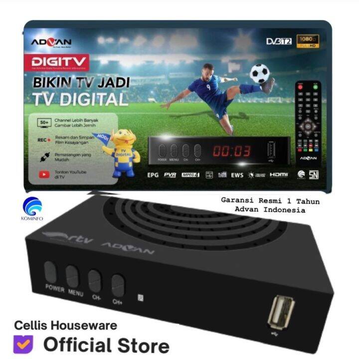 Advan Digipro Set Top Box DVB T2 Siaran Tv Digital Receiver STB ...